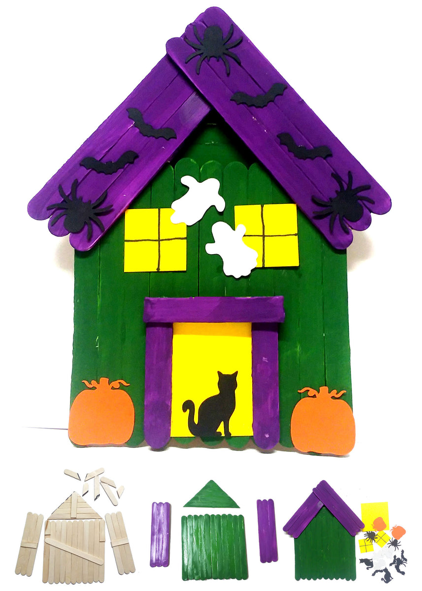 Haunted House Made Of Popsicle Sticks