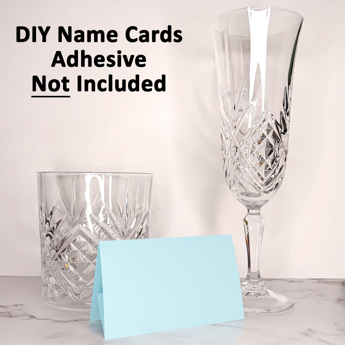 25 Pack - Light Blue DIY Table Tent Name Cards – DIY Paper Supply