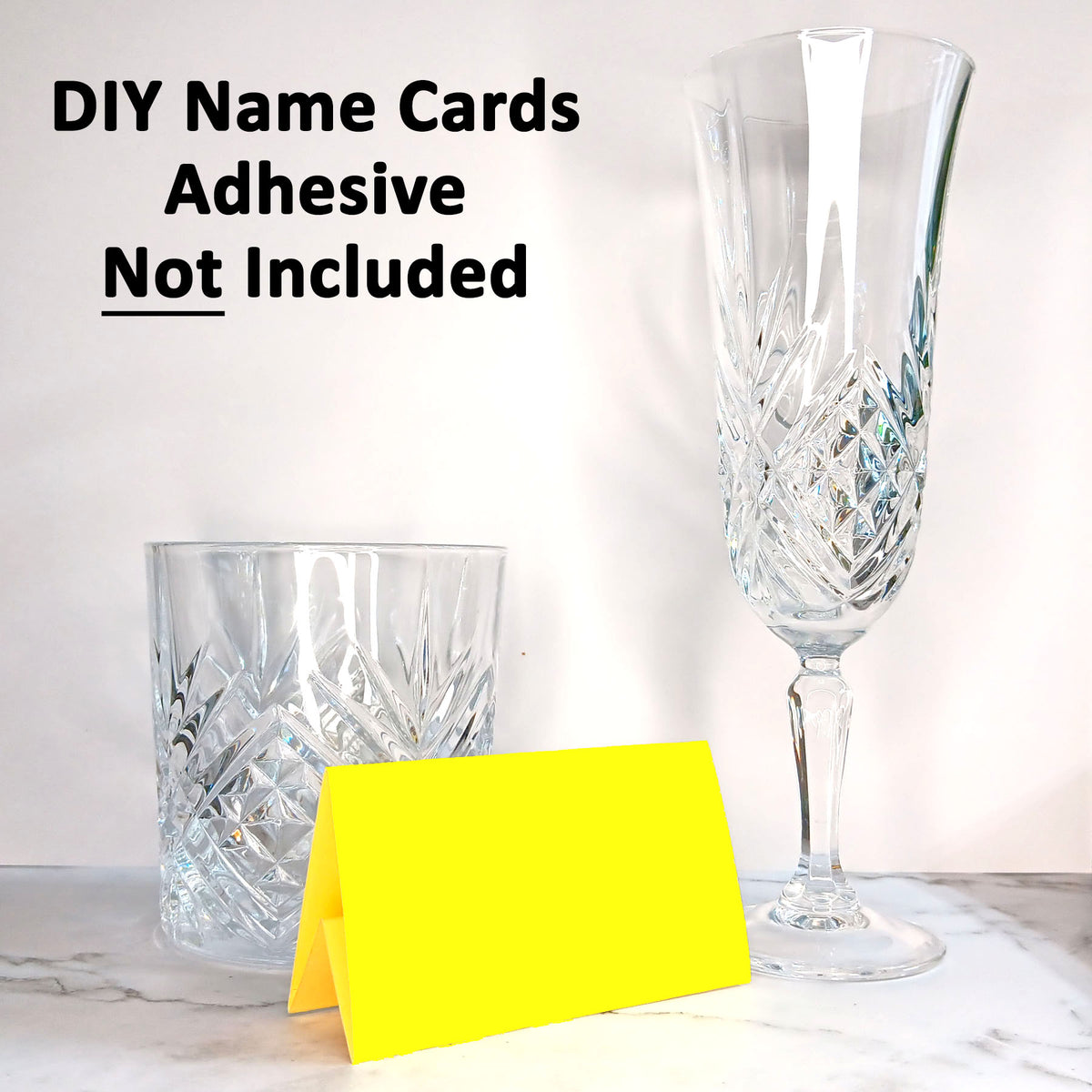 25 Pack - Yellow DIY Table Tent Name Cards – DIY Paper Supply