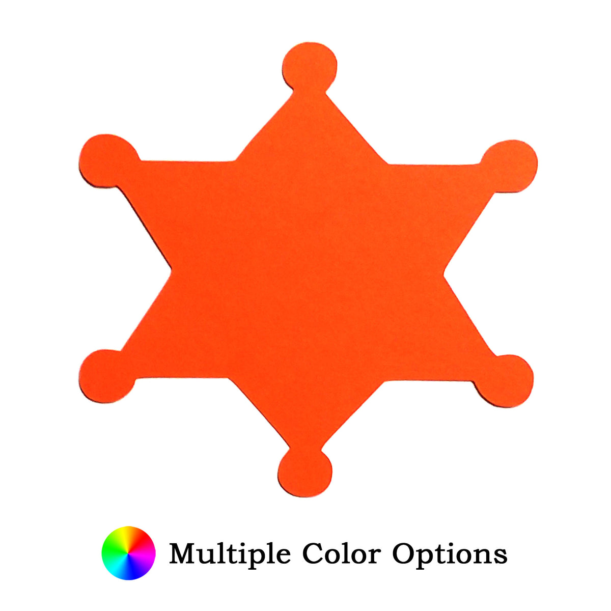 6 Point Sheriff Star Paper Shape – DIY Paper Supply
