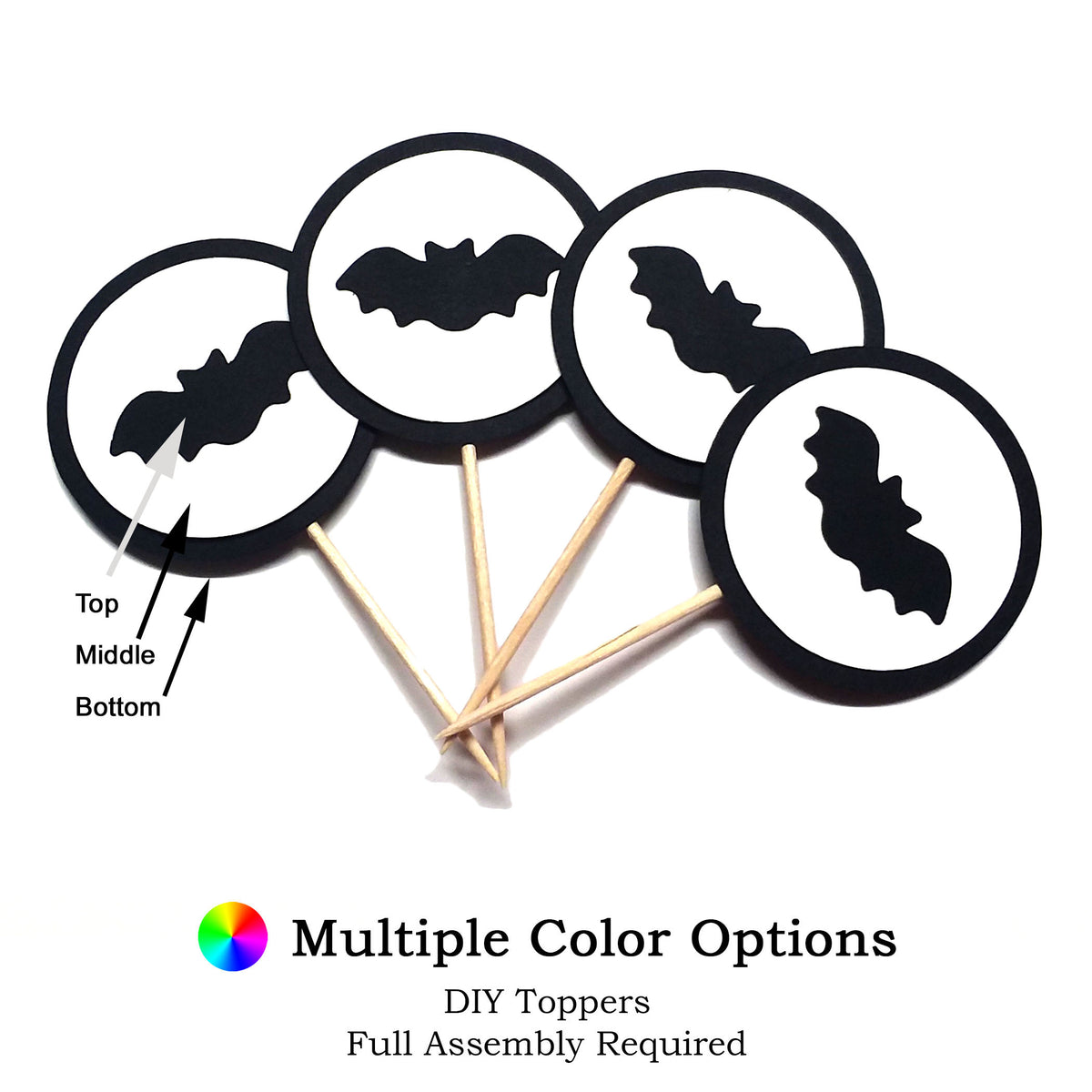 Bat DIY Cupcake Toppers (12 kits per order) – DIY Paper Supply