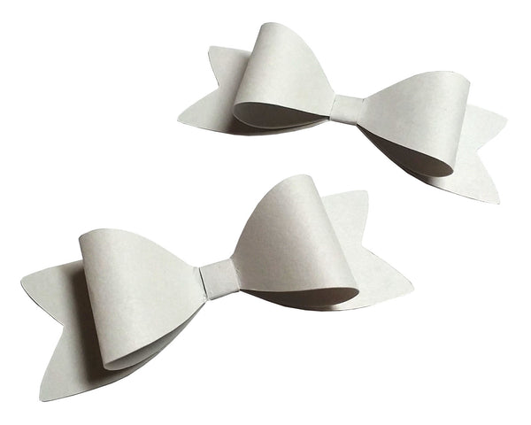 Light Gray Paper Bow DIY Set - 12 per order (Pricing for sizes vary ...