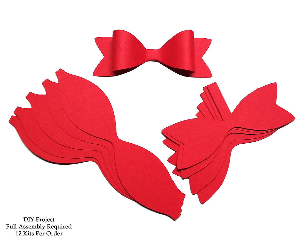 Red Paper Bow DIY Set - 12 per order (Pricing for sizes vary) – DIY ...