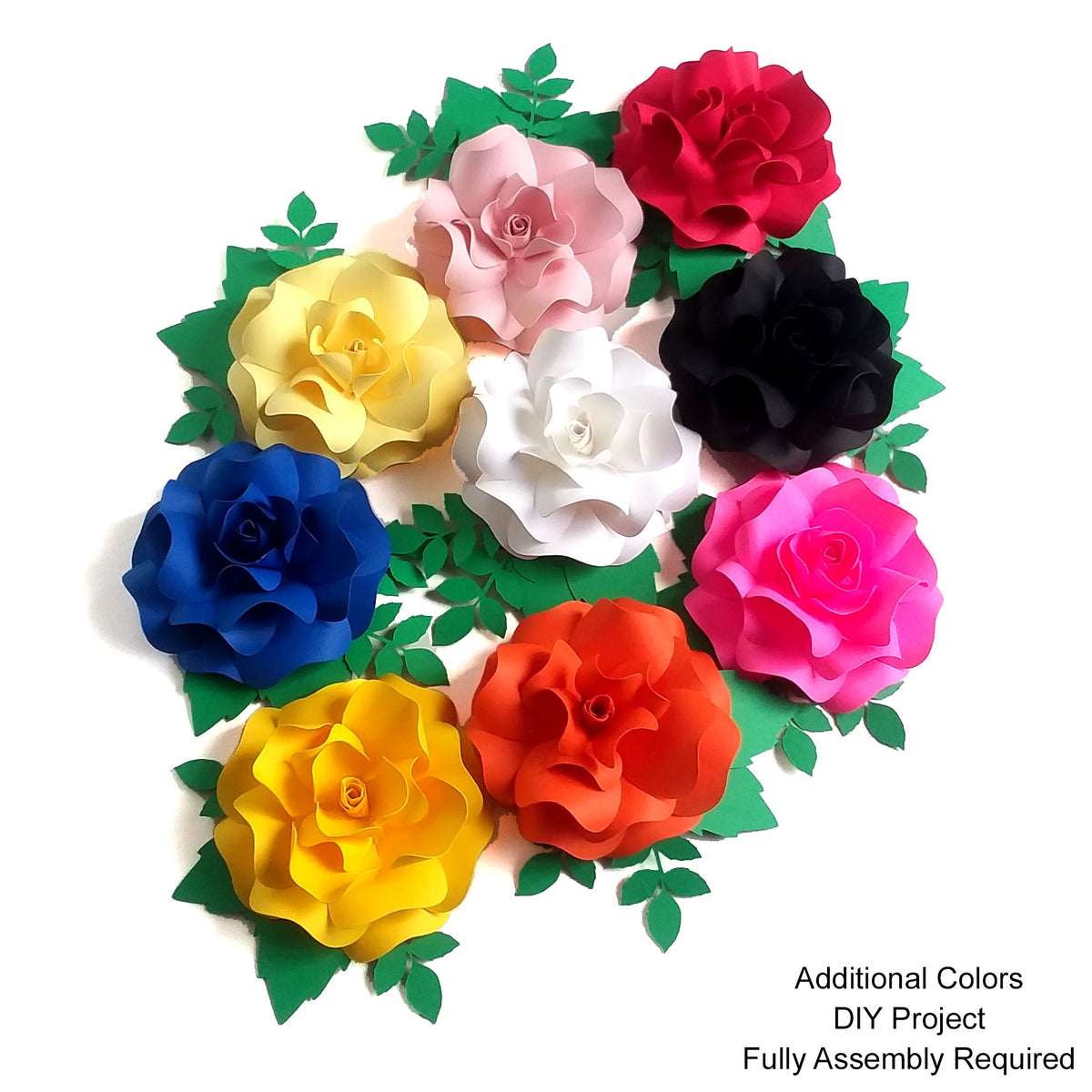 White Paper Rose DIY Set - 12 per order (Pricing for sizes vary) – DIY ...