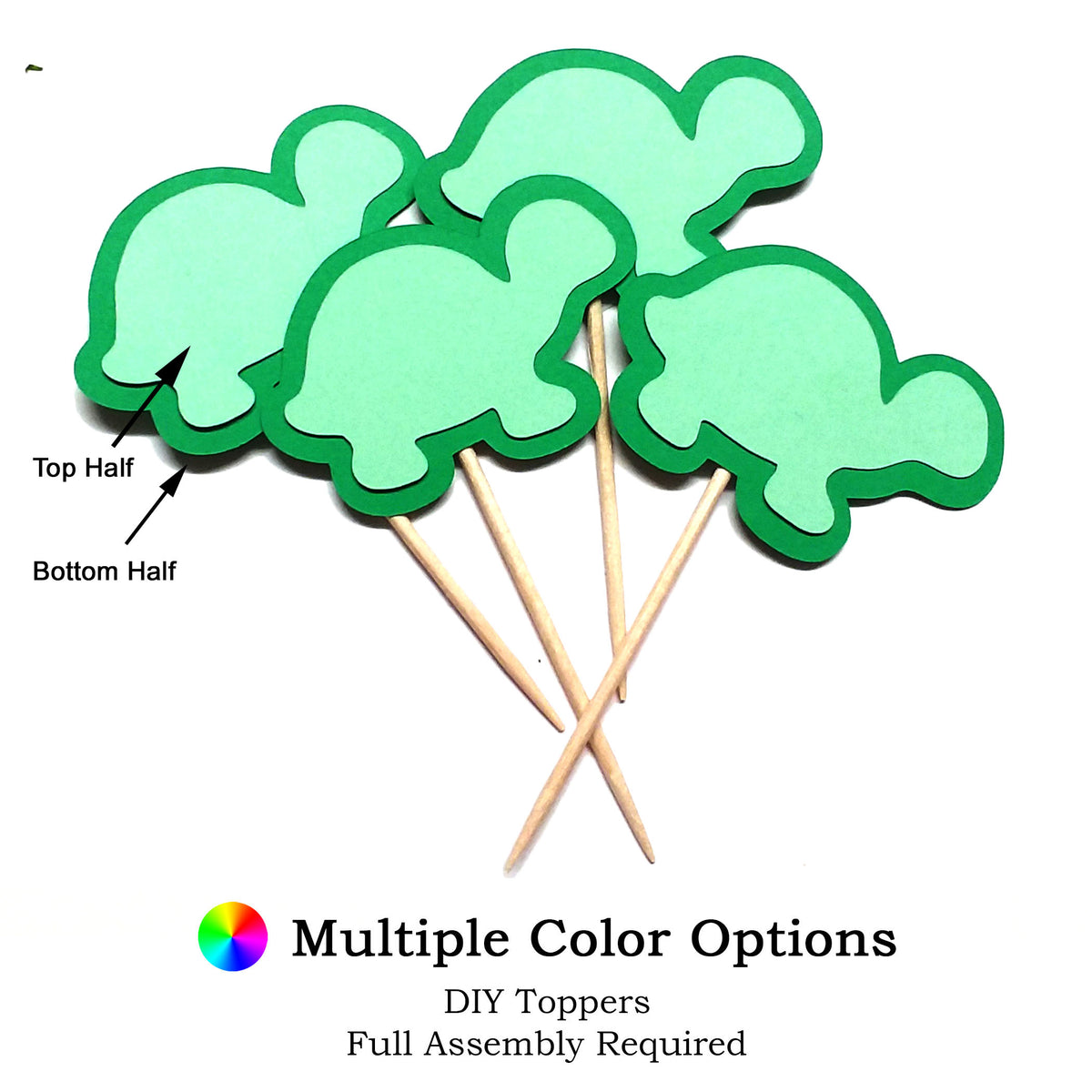 Turtles DIY Cupcake Topper (12 kits per order) – DIY Paper Supply