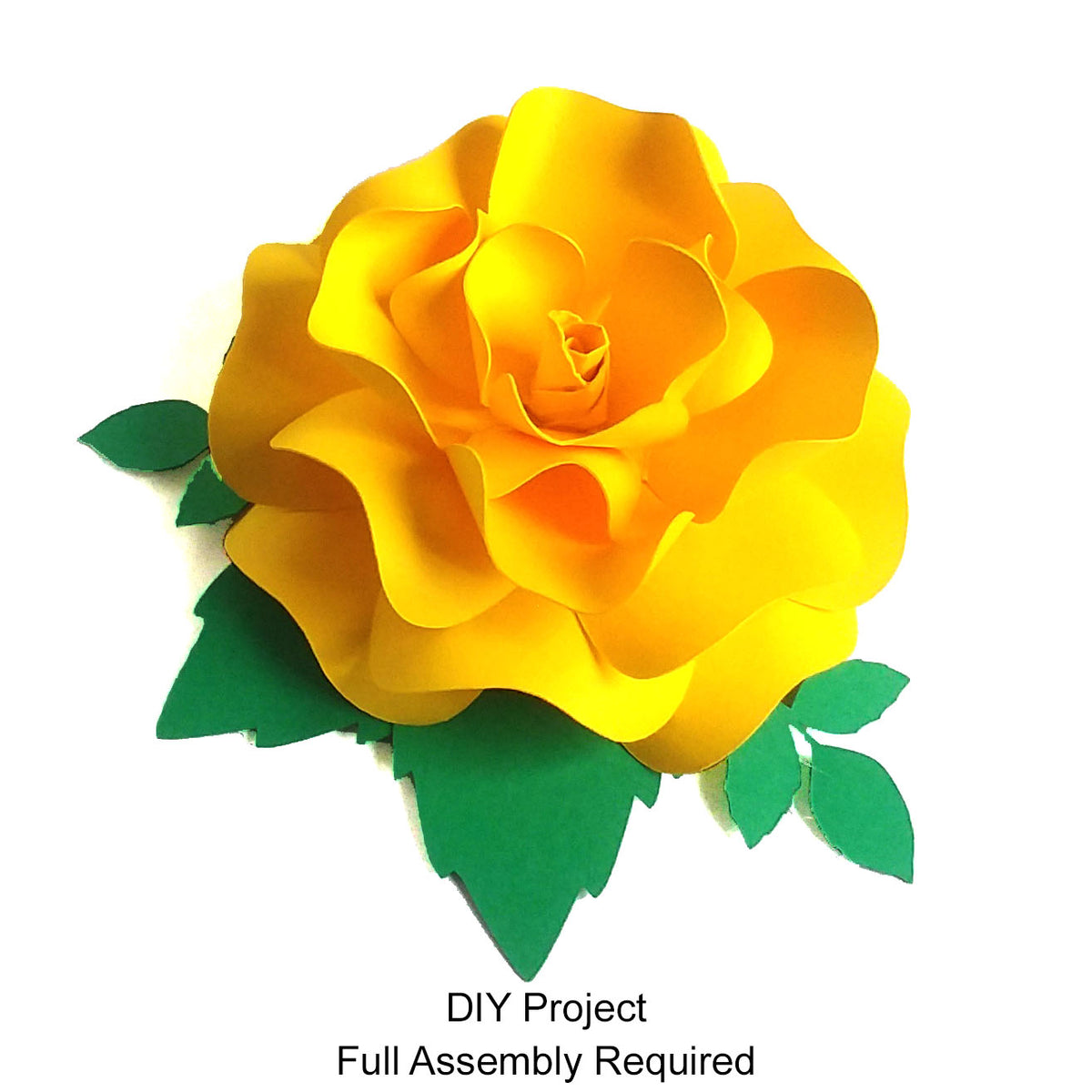 Yellow Paper Rose DIY Set - 12 per order (Pricing for sizes vary) – DIY ...